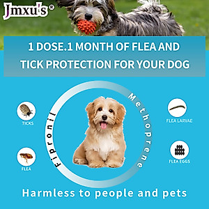 Flea and Tick Prevention for Dogs, Small Dog Flea & Tick Control with Fipronil, Long-Lasting and Fast-Acting Topical Flea & Tick Treatment Drops for Puppies, 5 to 22 lbs, 3 Doses