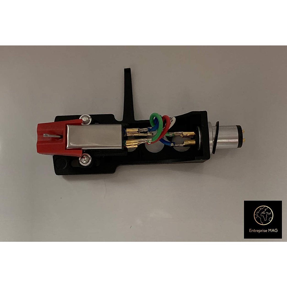 Cartridge, Stylus Needle and Black Headshell with mounting bolts for Technics SL-D1, SL-D1K, SL-D2, SL-D202, SL-D205, SL-D2K, SL-1400, SL-1401, SL-1410, SL-1500, SL-1510, SL-Q202, SL-Q2K, SL-Q3