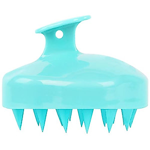 Shampoo Brush, Silicone Scalp Massager Hair Brush Head Massager Hair Growth Scrubber for Straight Curly Long Short Thick Thin Wet Dry Hair for Men Women Kids Pets, Light Blue