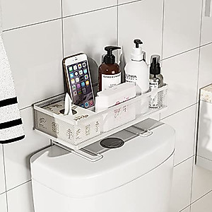 Vicosey Over The Toilet Storage,Over The Toilet Storage Shelf,Multifunctional Toilet Rack,Great for a Dorm,No Drilling for Space Saver with Wall Mounting Design,White