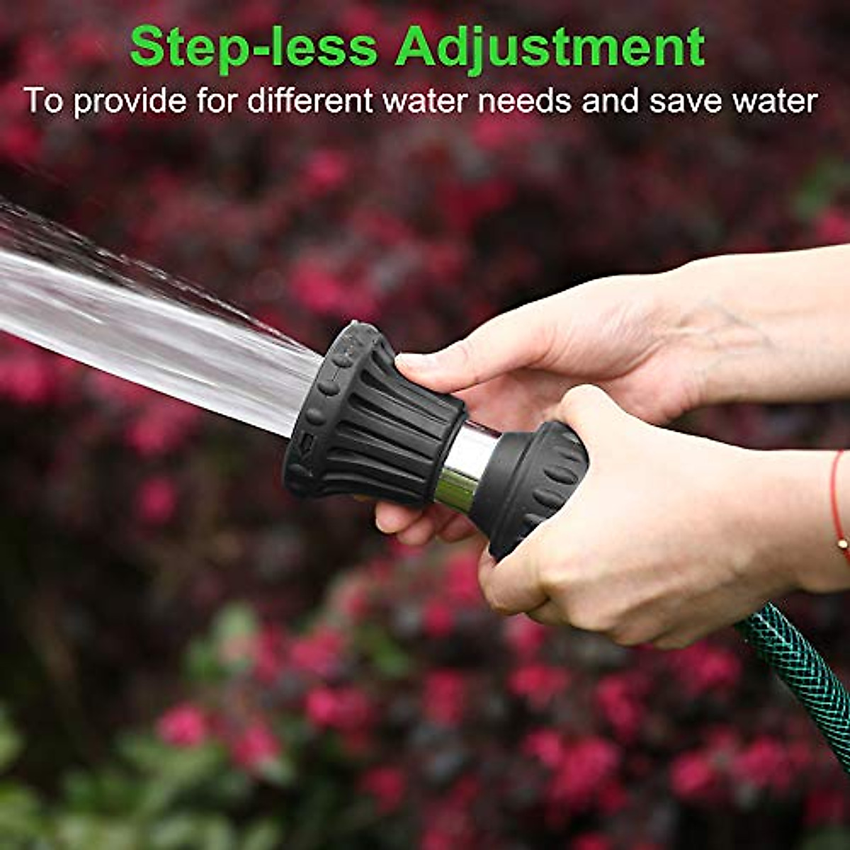 Twinkle Star Fireman Style Hose Nozzle, Heavy Duty Brass Durable Water Jet, Leak Proof Suitable for Car Wash, Patio Cleaning, Watering Lawn/Garden, Shower Pets, Fits All Standard Garden Hoses