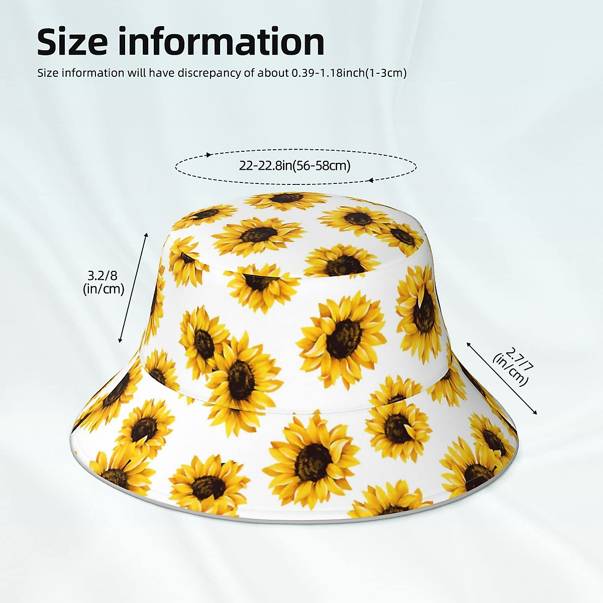 Sunflower Gifts for Women Bucket Hat Unisex Reversible Sun Beach Hats for Women Men Packable Outdoor Fisherman Hat Headwear Accessories