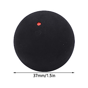Shanrya Sports Squash Ball, Single Red Dot Trainning Squash Ball Training Practice Squash Balls High Bounce Racquetball Balls for Training, Competition(Single red dot)