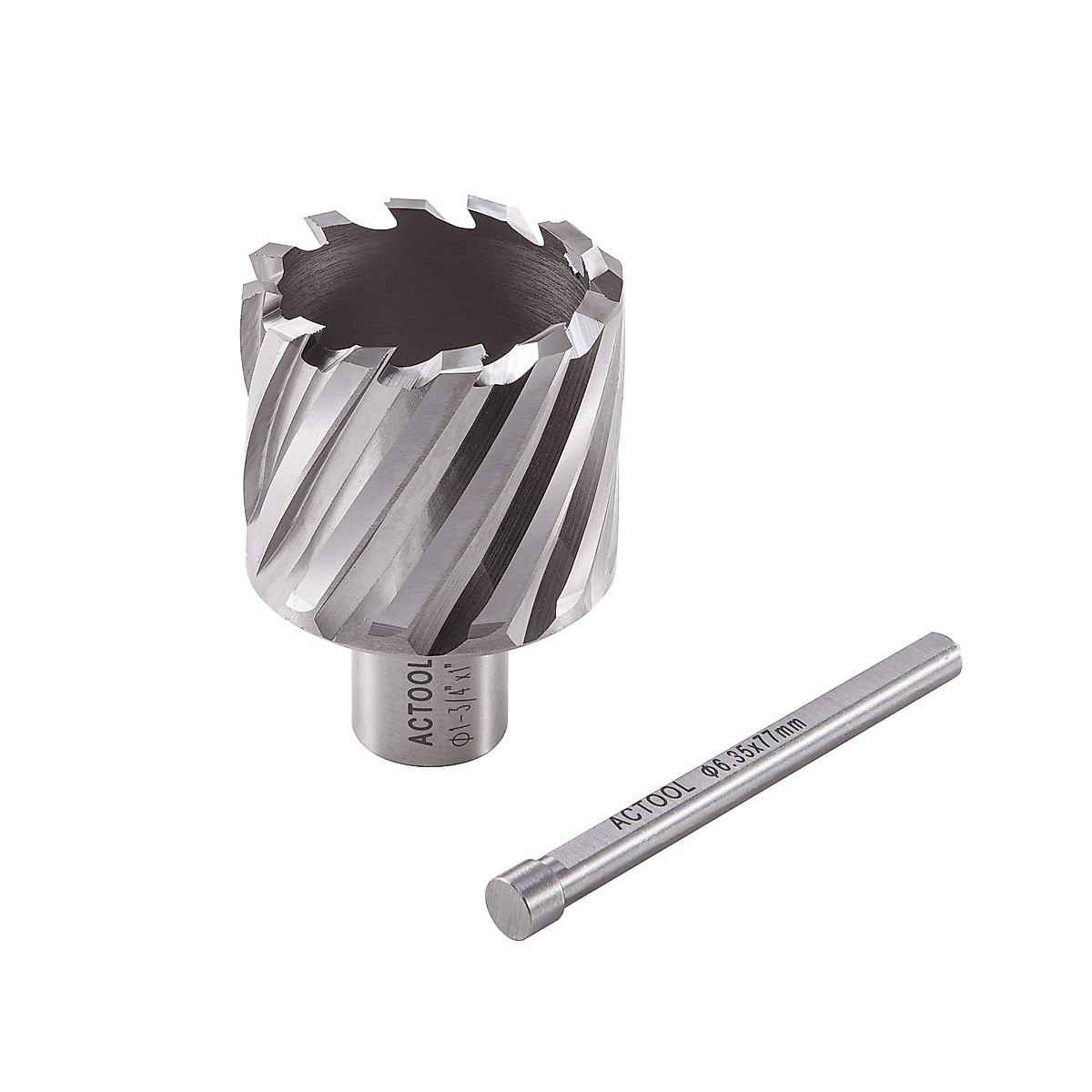 ACTOOL 1-3/4" Diameter × 1" Depth of Cut HSS ANNULAR CUTTER with 3/4'' Weldon Shank
