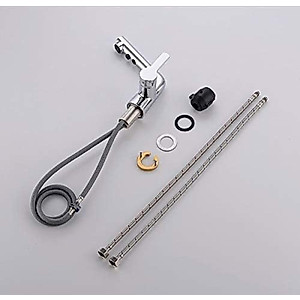 NANZU Kitchen & Bath Fixtures Taps Faucet,All Copper Black Basin Faucet Universal Rotating Pull Faucet with Spray Gun Wash Basin Hot and Cold Water Mixer