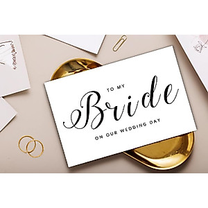 YiKaLus To My Bride On Our Wedding Day Card, Wedding Card for Bride from Groom, To My Wife On Our Wedding Card, Wedding Card to Fiancee