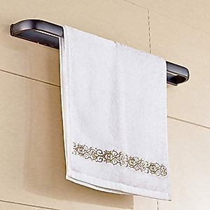 OMOONS Simple Bathroom Towel Rack Bathroom Hardware Single Rod Towel Rack Black Copper Towel Bar