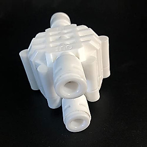 Wesell 1/4 Inch Tube Automatic Shut Off Valve Connector Push to Quick Connect Fittings for Reverse Osmosis Water ¼inchAutomatic Shut Off Valve
