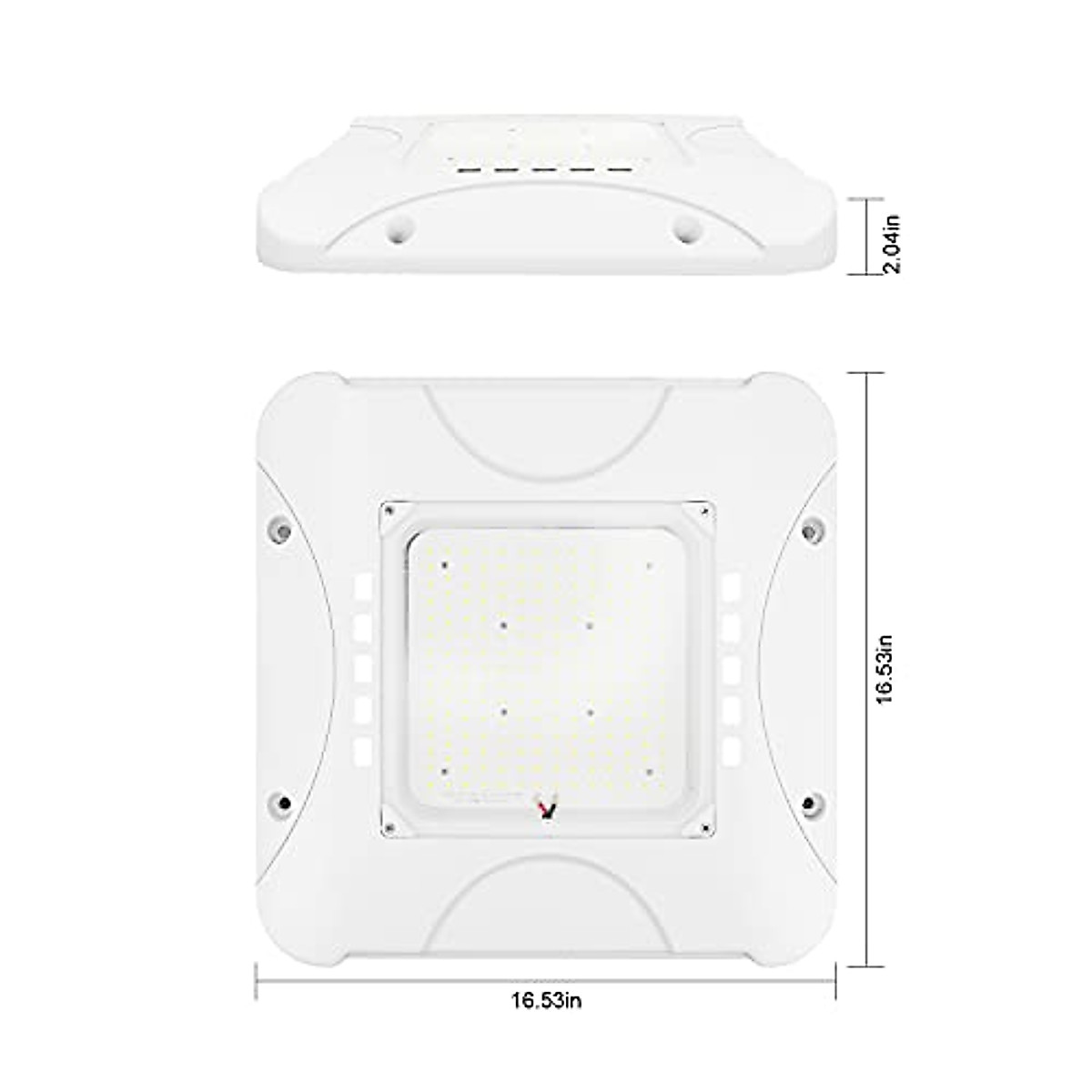 BBMI 150W LED Canopy Light, 20250LM 5000K Daylight White, 100-277VAC, Commercial Gas Station, Street, Area & Outdoor Lighting, LED Parking Garage Lights, DLC-Qualified & ETL-Listed (White).