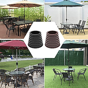 TUNAMAQU Umbrella Cone Wedge for Patio Table Hole Opening or Parasol Base Stand 1.9 to 2.7 Inch, Umbrella Pole Diameter 1.5 Inch/ 38 mm (Black), Umbrella hole adapter