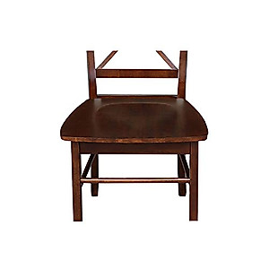 International Concepts 36" Round Top Pedestal Ext Table With 12" Leaf And 4 X-Back Chairs, Espresso