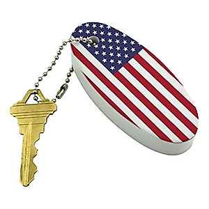 GRAPHICS & MORE United States of America American USA Flag Floating Keychain Oval Foam Fishing Boat Buoy Key Float