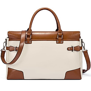 BOSTANTEN Briefcase for Women Leather Laptop Bag 15.6 inch Computer Messenger Office Business Work Tote