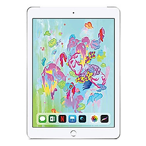 Apple iPad 9.7 inches (Early 2018) 32GB, WiFi + 4G LTE - Silver (Renewed)