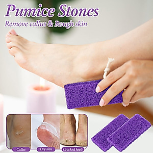 200 Pcs Disposable Foot Pumice Stone Bulk for Feet Pumice Stone Foot Scrubber Dead Skin Pedicure Scrubber Exfoliator Sponge for Feet Callus Remover Bath, Spa, 3.54 x 1.77 x 0.47 Inch(Purple, Purple)