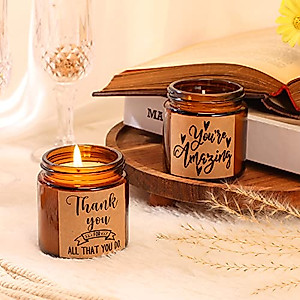 10 Jars Thank You Candles 3.5 oz Scented Inspirational Candle Gift Appreciation Gift Candles Gratitude Gift for Women Friends Mom Coworkers Teachers Employees Presents