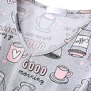 QUCH Womens Pajama Sets Plus Size Sleepwear Tops with Capri Pants Cotton Pajamas Set for Women Soft Comfy Cute Pj Sets Gray Cup 3XL