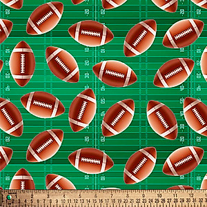 Super Football Cotton Fabric, 1-Yard PRECUTS