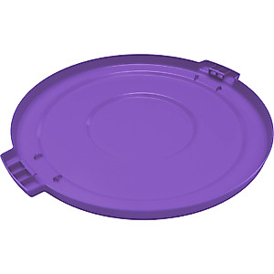 SPARTA Bronco Waste Container Trash Can Lid, Round Trash Bin for Disposal, 32 Gallons, Purple