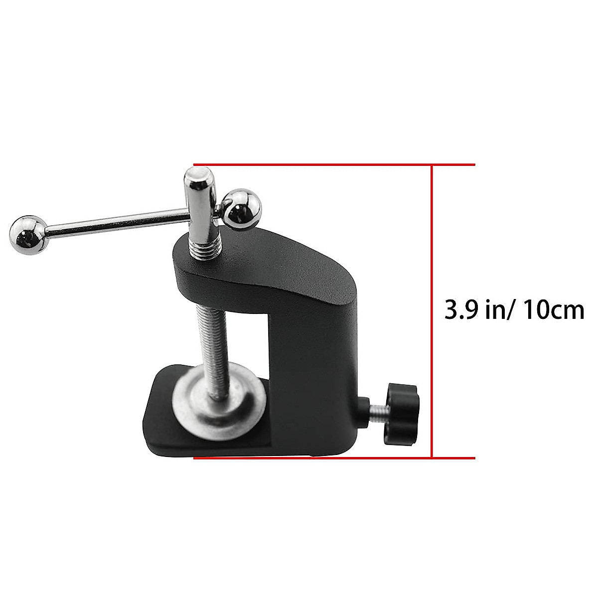 Ruiwaer Black C-Clamp Cantilever Bracket Clamp Holder Desk Lamp Clip Fittings Base Hose DIY Swing Arm Lighting Accessory Metal Clamp