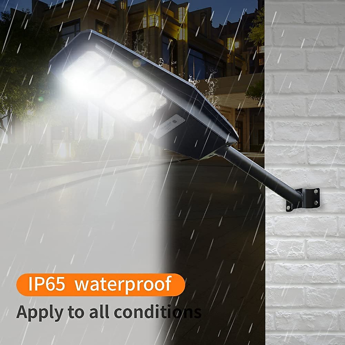 HangGe SUN 300W Solar Street Light Outdoor Lamp Dusk to Dawn LED Solar Lights with Remote Control 24000LM Flood Light Solar Powered,IP66 Waterproof Security Lighting,for, Yard Garden Street