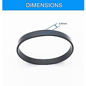 Vacuum Belts for Bissell 2191, 2191U, 2190, 1700, 1701, 1797, 2691, 2692, 1240, 12B1, 68C7, 3920 Series PowerForce Helix (Turbo) Vacuum Cleaner Replace Parts 2031093 (Pack of 2)