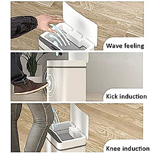 n/a 12L Smart Trash Can Automatic Induction Infrared Motion Sensor Dustbin Home Kitchen Bathroom Waste Garbage Bin White