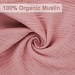 VOMARHUG Muslin Baby Bibs for Girls,100% Cotton Muslin Drool Bandana Bibs,Soft Absorbent Bibs for Teething and Drooling,Adjustable Snap,8 Pack,Solid Color
