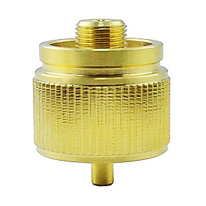 MENSI Propane Gas Camping Stove Adapter 1LB Small Tank Convert to EN417 Bottle Thread 7/16" Brass Adapter
