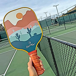 OutWest Sport Pickleball Paddle - Sunrise | Graphite Carbon Face | Polypropelene Honeycomb Core | Cover Included | Out West Sport