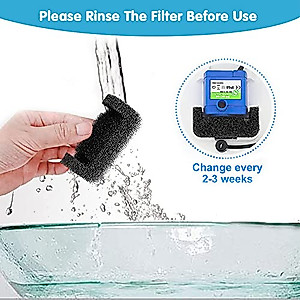 PK.ZTopia Cat Water Fountain Foam Filters - 8Pack , Sponge Cat Fountain Filters, Cat Fountain Sponge Foam Filter Replacement for 85oz/2.5L Cat Fountain Pet Fountain Automatic Drinking Water Dispenser