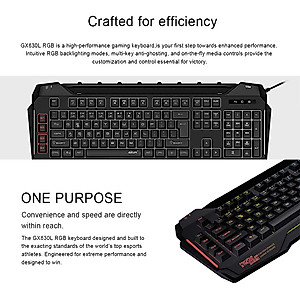 AIKUN Full Size Membrane Gaming Keyboard With 4 Macro Gaming keys,Voice Sensitive Rainbow Backlit,26 Anti-Ghosting Keys,Audio and USB Passthrough,Spill Resistant, Mobile Device Slot,Multimedia Control