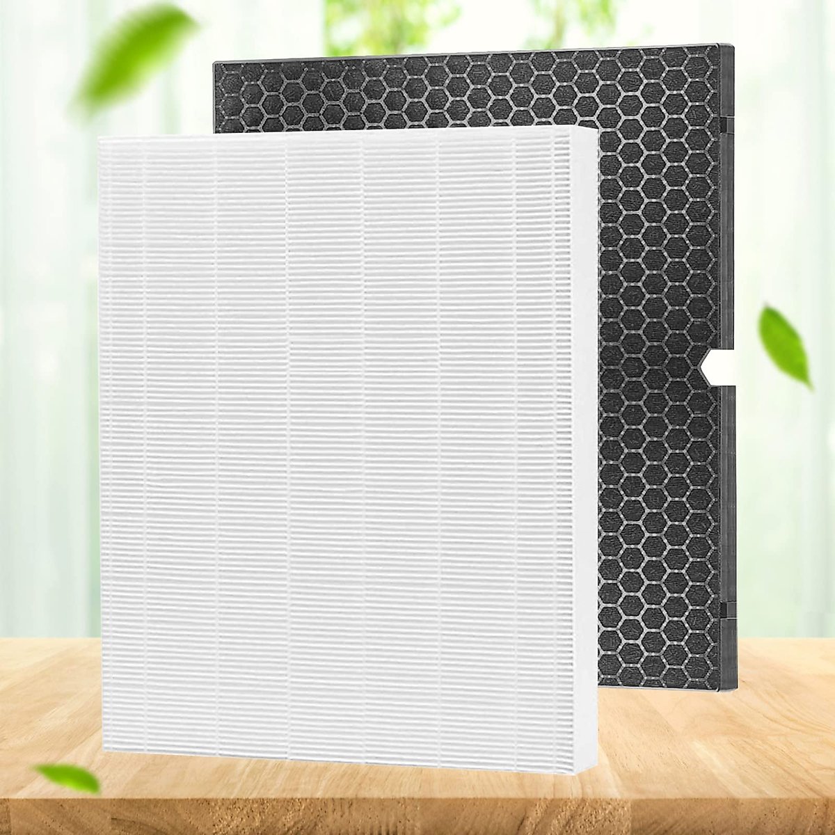 RONGJU Replacement 116130 Filter H for Winix 5500-2, 2 Filter & 2 Activated Carbon Filter Combo Pack Compare to Part # 116130