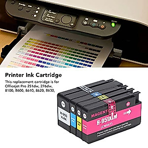 Printer Ink Cartridge,4 Colors Desktop Photo Printers for Officejet Pro 251dw