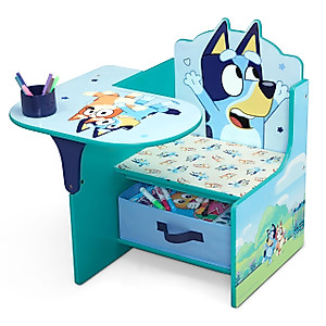 Delta Children Bluey Chair Desk with Storage Bin - Greenguard Gold Certified, Blue