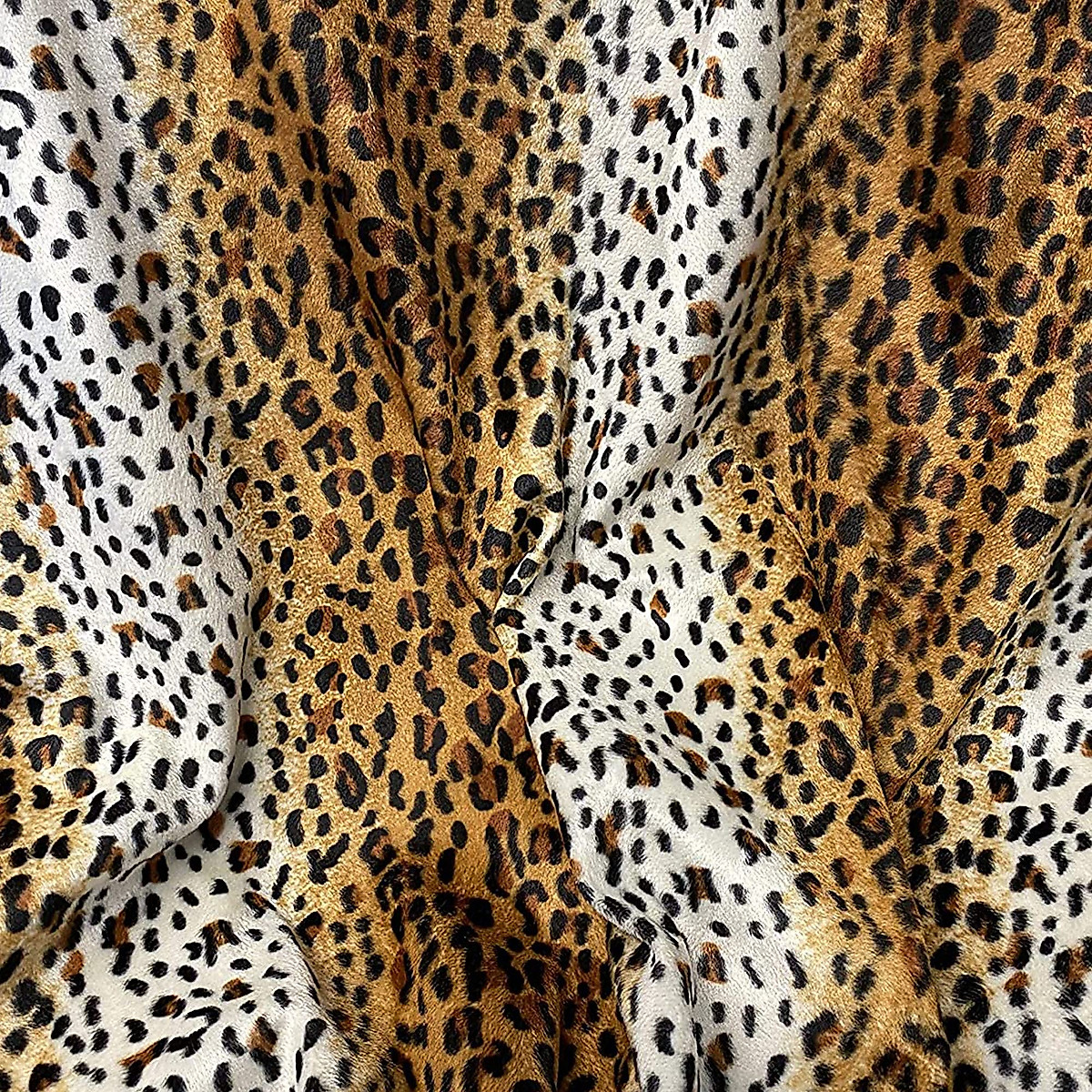 FabricLA Velboa S-Wave Animal Print Fabric - Short Pile Faux Animal Fur Fabric - 60" Inches (150 CM) Wide - Fake Animal Fur Fabric - Cheetah, 1 Continuous Yard