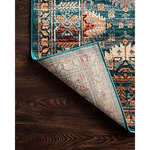 Loloi II Isadora Collection ISA-06 Lagoon/Multi, Transitional 8'-0" x 10'-0" Area Rug