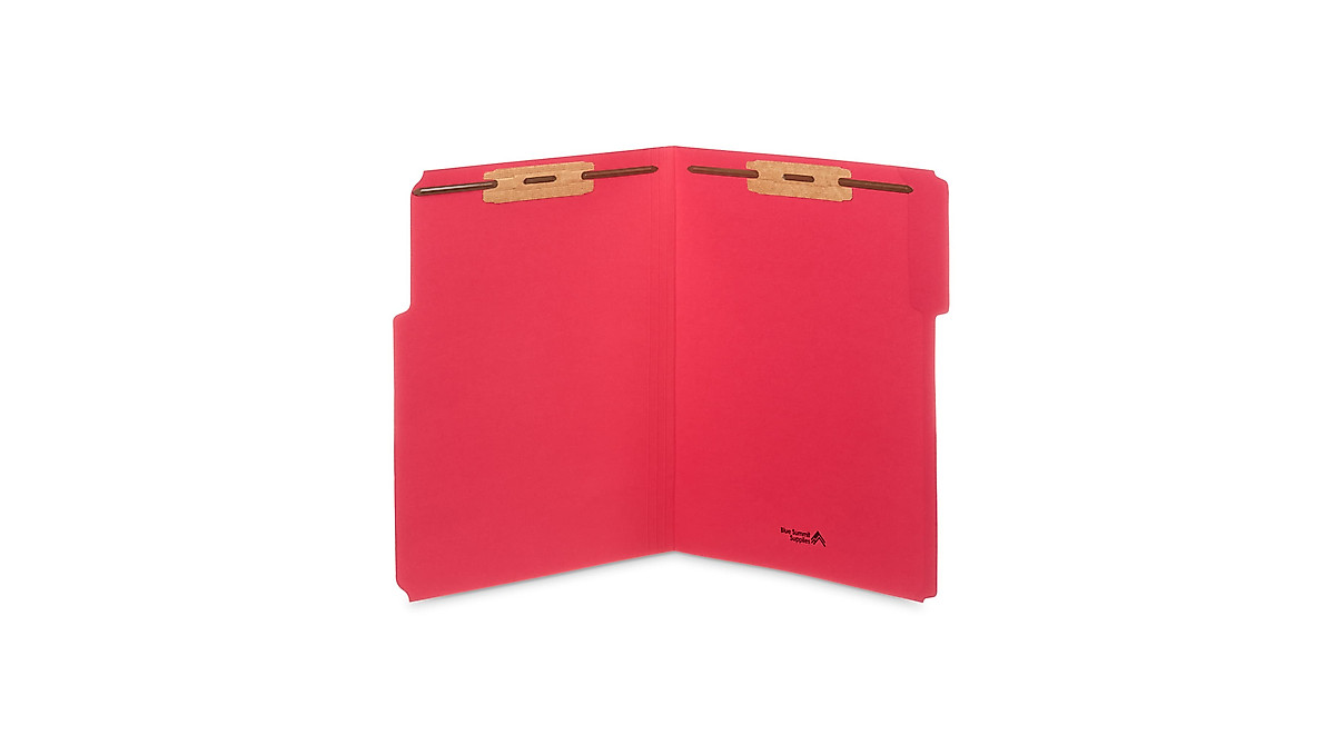 Durable 50 Color Fastener File Folders for Office & Medical Files
