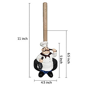 Kitchen Chef Decor Paper Towel Holder, Resin Crafts Display for Kitchen Cafe Western Restaurant Cake Shop Dessert Shop.