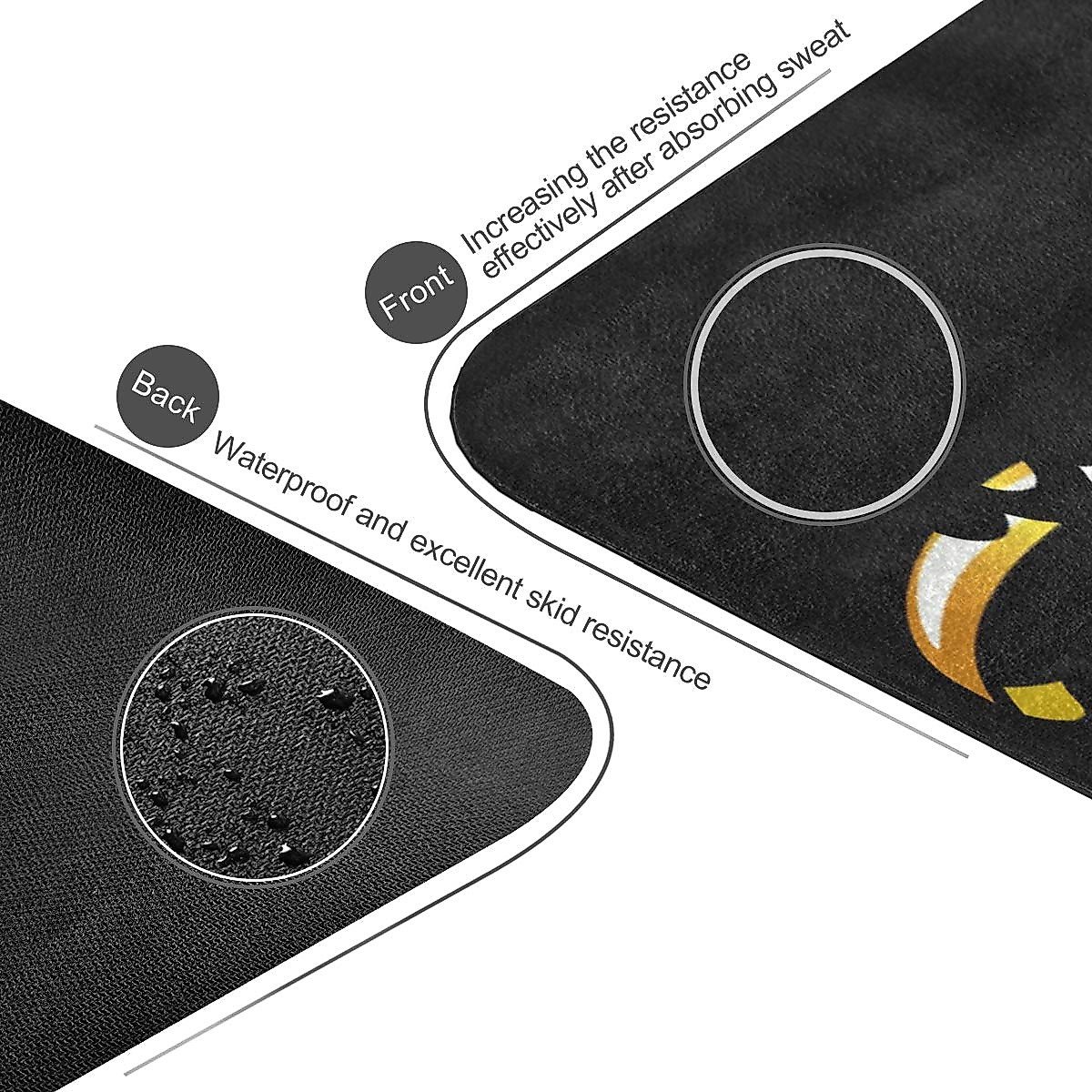 ALAZA Afro American Woman in Shock Non Slip Yoga Mat, Exercise & Fitness Mat for Yoga, and Pilates, Workouts