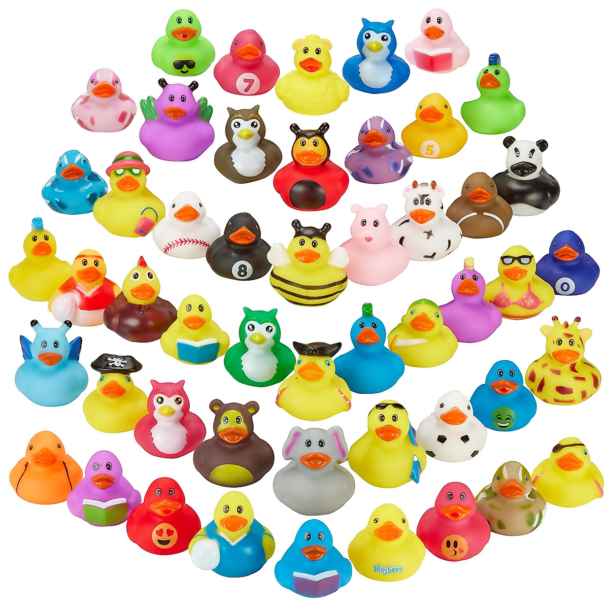 Playbees Rubber Ducks in Bulk 12 Pack Assortment Duckies Kids Baby Bath Shower Toys Jeep Ducking Floater Summer Beach Pool Activity Baby Showers Accessories Classroom Incentives