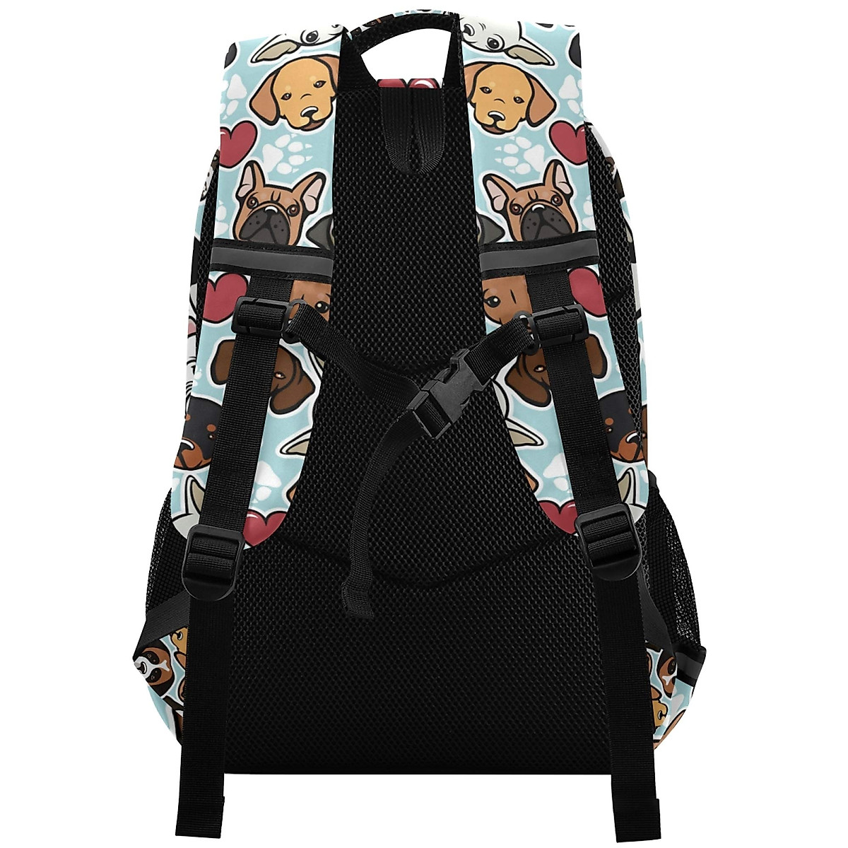 ALAZA Cute Dog Print Doodle Animal Backpack Purse for Women Men Personalized Laptop Notebook Tablet School Bag Stylish Casual Daypack