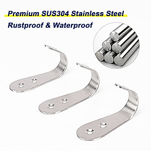 NearMoon Coat Hooks Wall Mounted, Stainless Steel Wall Hooks Heavy Duty Robe Hanger Rustproof for Hanging Coat Towel Hat Key Bag on Bathroom/Kitchen, 10 Pack (Brushed Nickel)