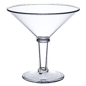 G.E.T. SW-1419-1-SAN-CL Shatterproof Jumbo Martini Cocktail Glass, BPA Free, 48 Ounce, Clear