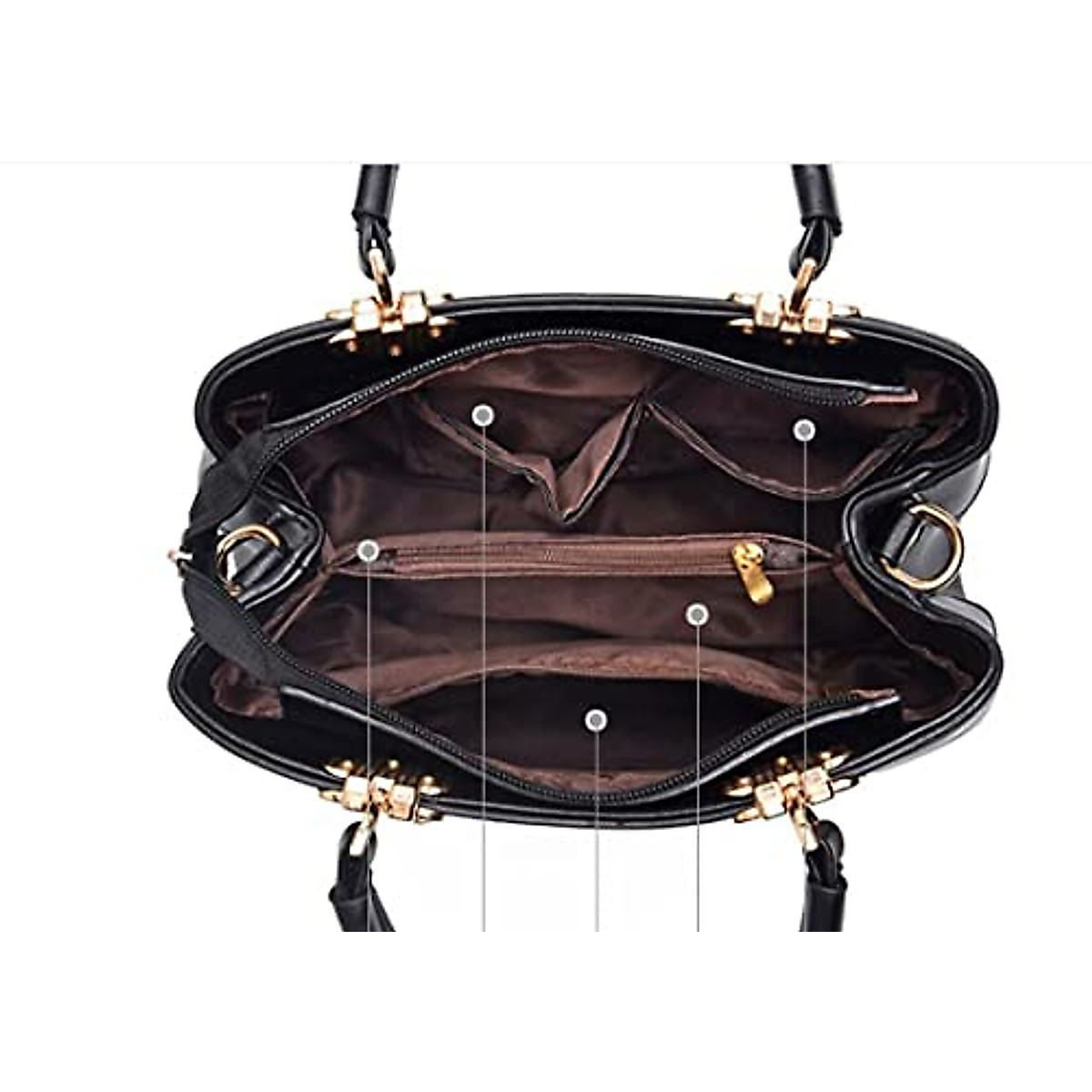 Women's PU Elegant Shoulder Bags Wild Handbags Satchel Embroidery Bee Flower Crossbody Purse (Pink)