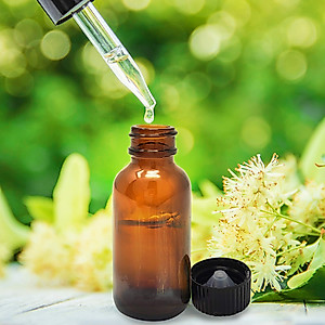 Onisavings Amber Glass Bottles 1 oz (30 ml) Pack Of 12 Empty Refillable Bottles With Black Cap - Leakproof Essential Oils Bottle for Storage and Travel Bottles for Liquids