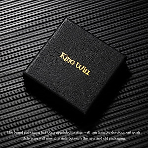 King Will 8mm Black Spinner Stainless Steel Ring Fidget Ring Anxiety Ring for Men Greek Key Pattern