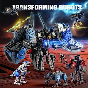 11 Shapes Dinosaur Transforming Robot Toys for Kids 6+, 4 Packs STEM Transformed Action Figure, 4-in-1 DinoRobot Alloy Model Toys, Birthday Gifts for Boys Girls Age 6 7 8 9 10+ Year Old