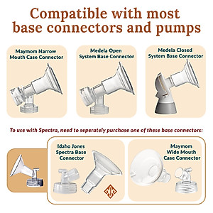 Idaho Jones Ultimate Pumping Combo: Cushy Silicone Flanges - Pack of 2, 21mm + Idaho Jones Spectra Base Connectors - Optimal Comfort and Seamless Adaptability