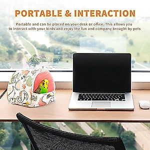 HPAWHOMEPART Parrot Bird Bed Hammock Winter Warm Bird Plush Nest Toy for Parakeet Comfortable Hanging Bird Bed for Cage (XL, Grey)